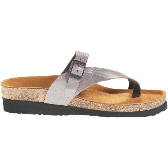 Naot | Shoes | New Naot Womens Tahoe Sandal In Silver Threads Leather ...